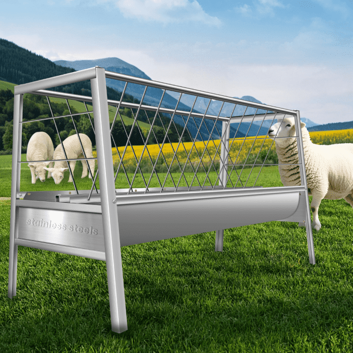 77-Gallon Galvanised Steel Livestock Feeder-Heavy-Duty & Rust-Resistant ...