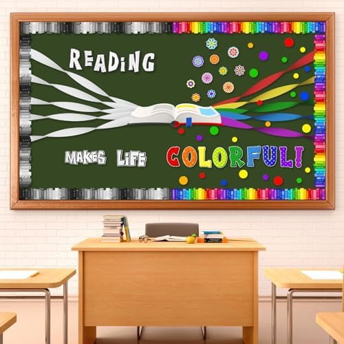 77 Pcs Reading Bulletin Board Decorations Spring Library Bulletin Board ...