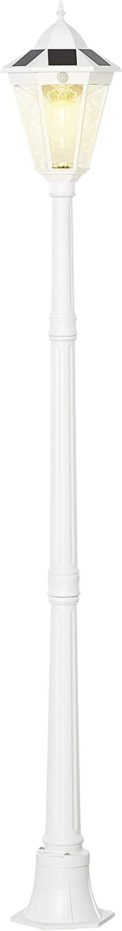 77" Solar Lamp Post Light, Waterproof Aluminum Outdoor Vintage Street ...