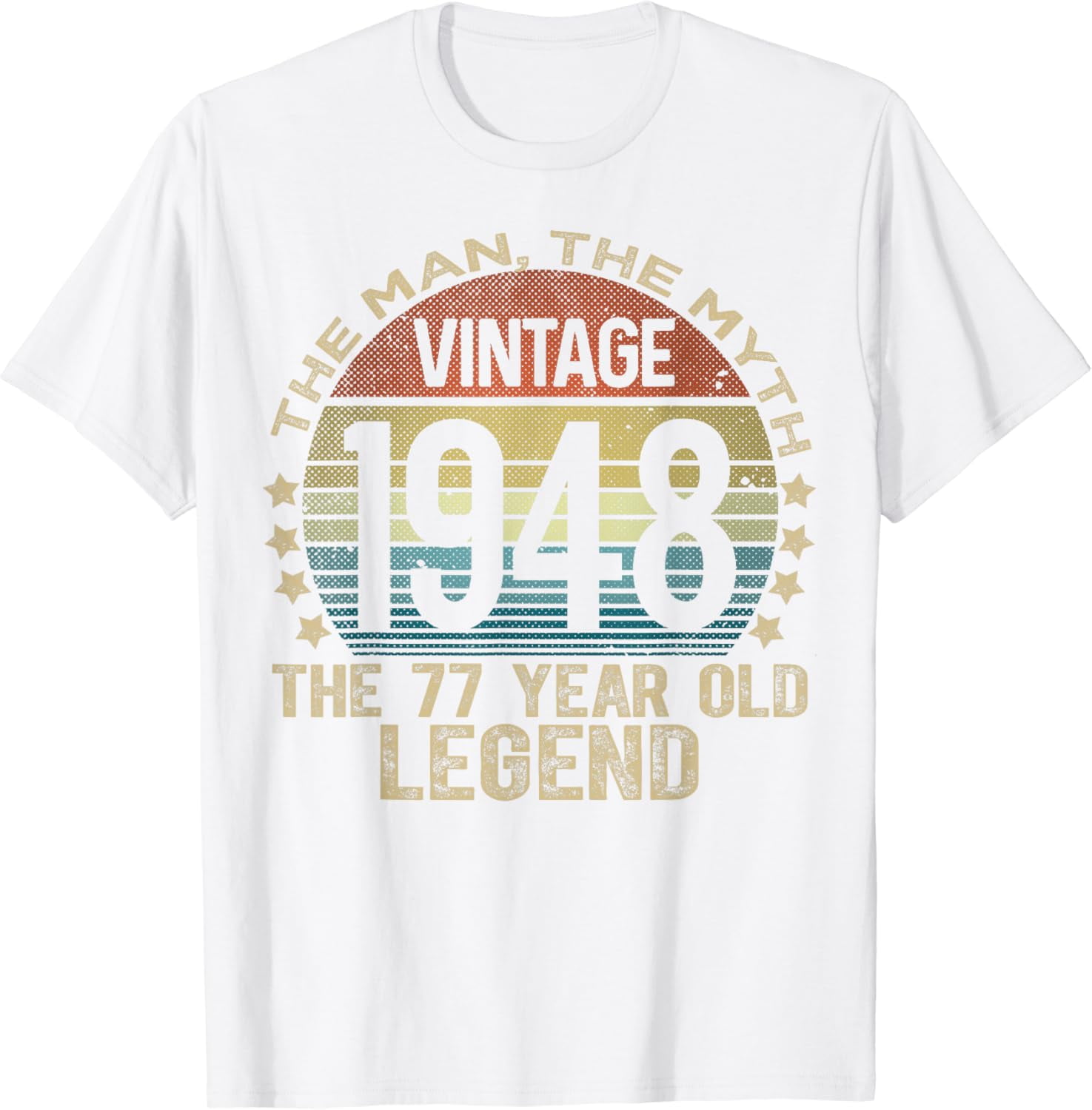77 Year Old Gifts Vintage 1948 Limited Edition 77th Birthday T-Shirt ...