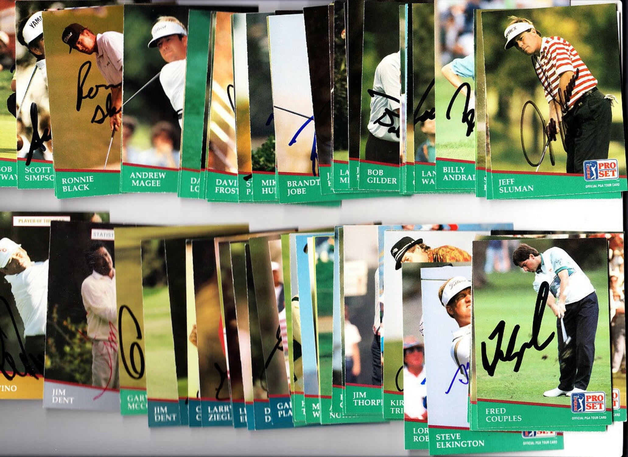 77 autographed 1991 Pro Set PGA Tour golf cards Fred Couples Ben ...