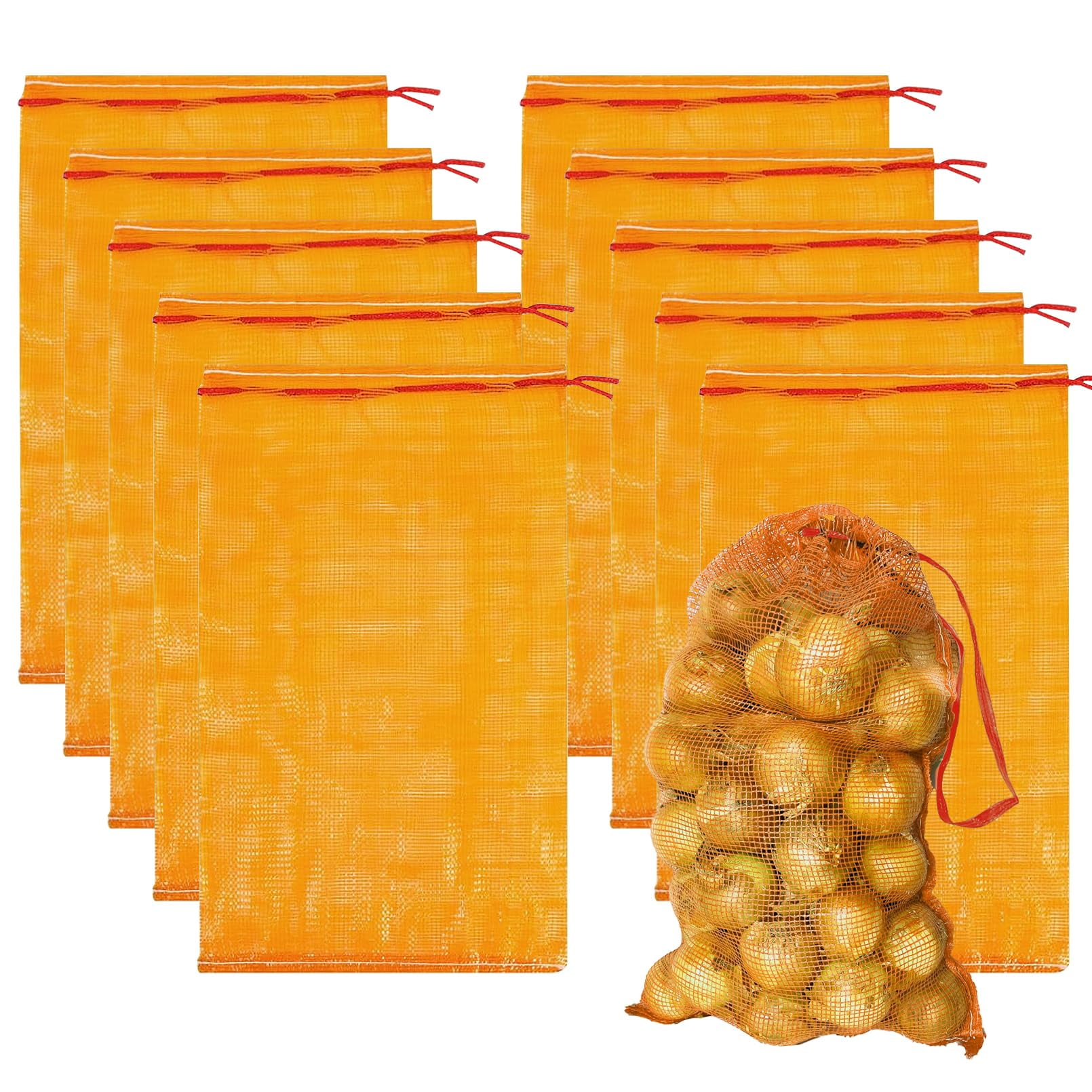 77 lbs Mesh Onions Fresh Bags 50pcs, 32"×20" Mesh Bags,Reusable Produce ...