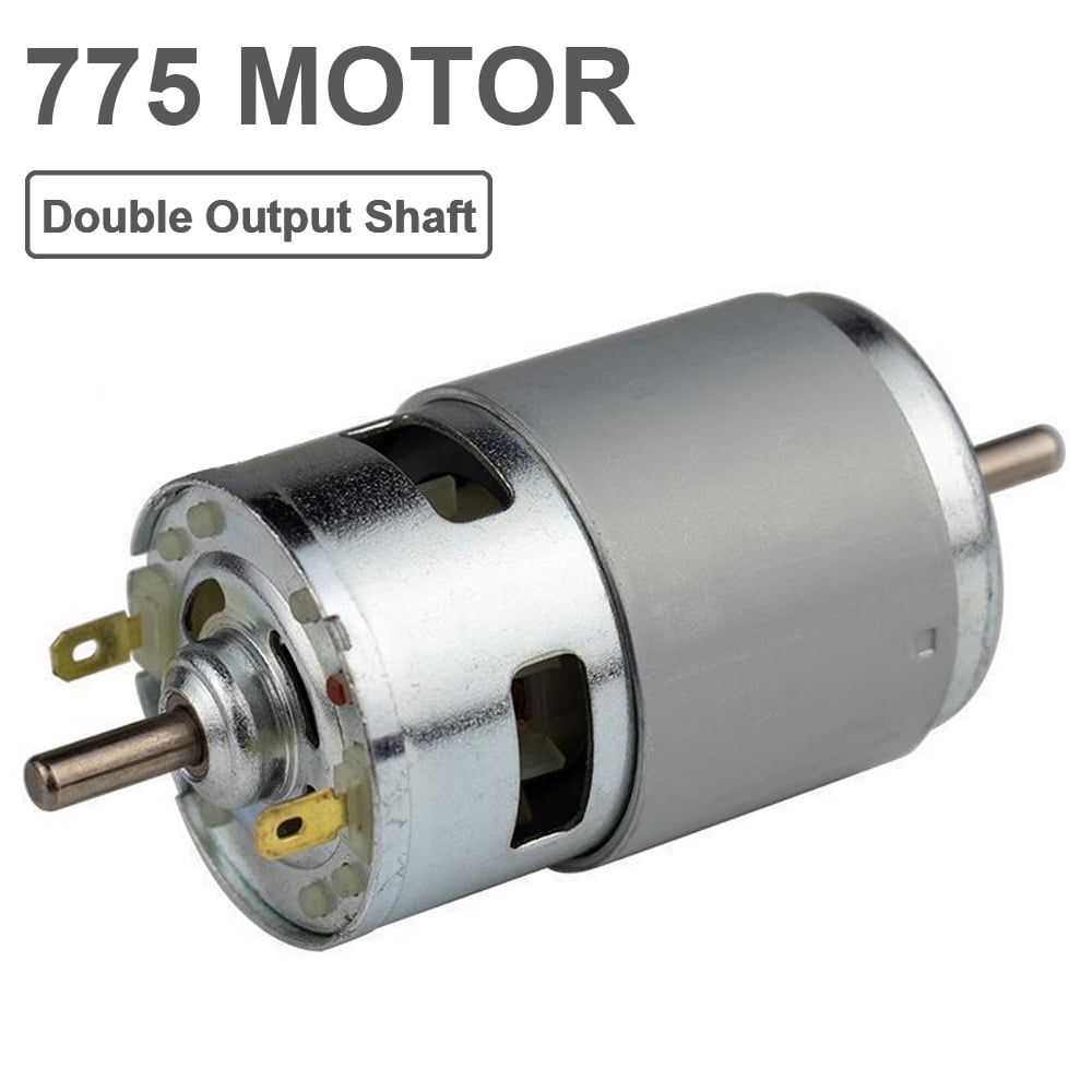 775 DC Motor 12V 24V Double Output Shaft Micro Motor with Double Ball ...