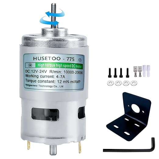 775 DC Motor 12v DC Motor High Torque DC Motor Max 20000 RPM Dual Ball ...