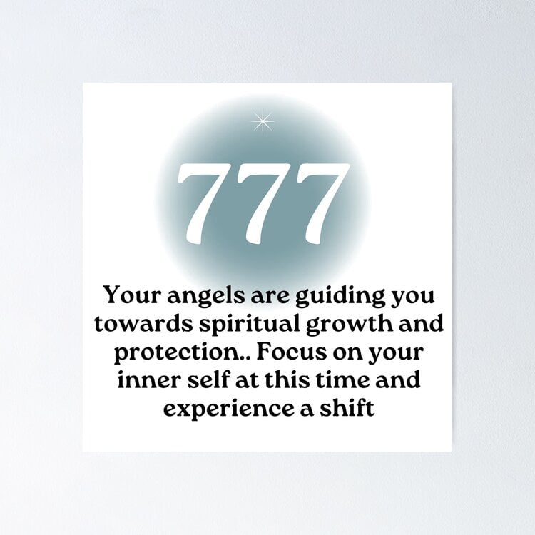 777 Angel Number Design UNFRAMED Poster, 8x12 - Walmart.com