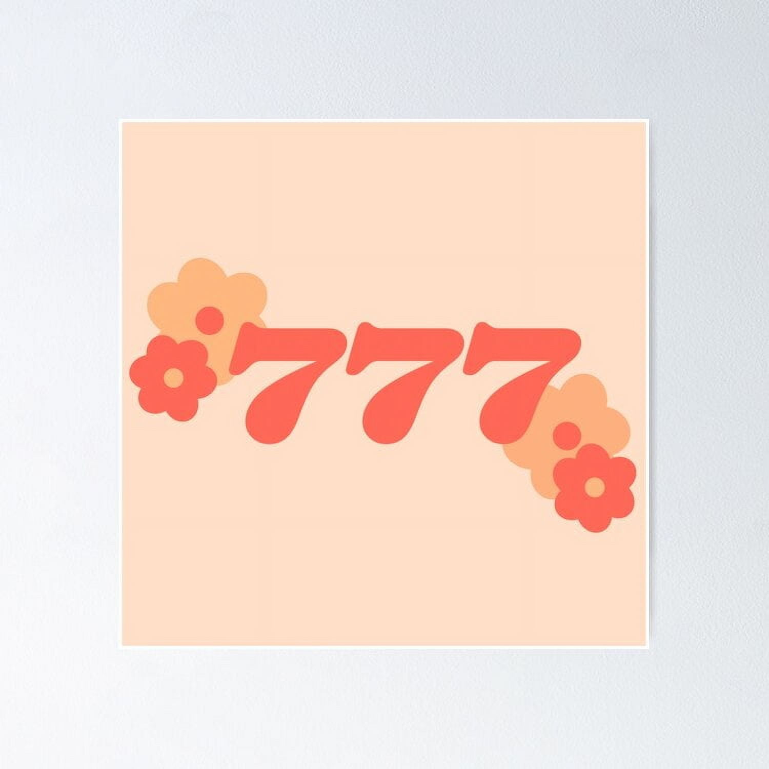 777|Angel Number|Luck Poster- Unframed Poster | Wall Art | Perfect For ...