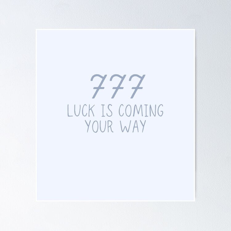 777 Angel Number Poster- Unframed Poster | Wall Art | Perfect For Home ...