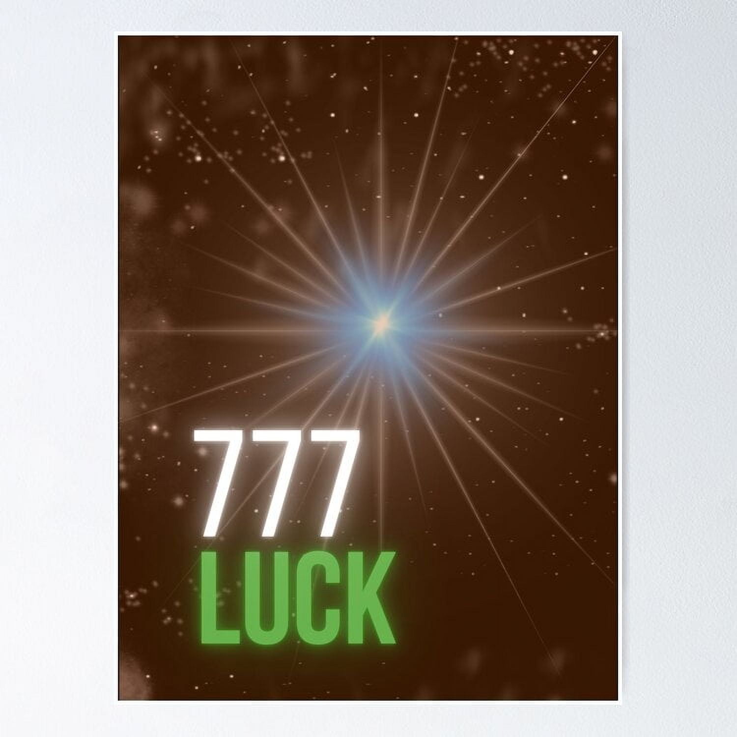 777 Luck Angel Number UNFRAMED Poster, 18x24 - Walmart.com