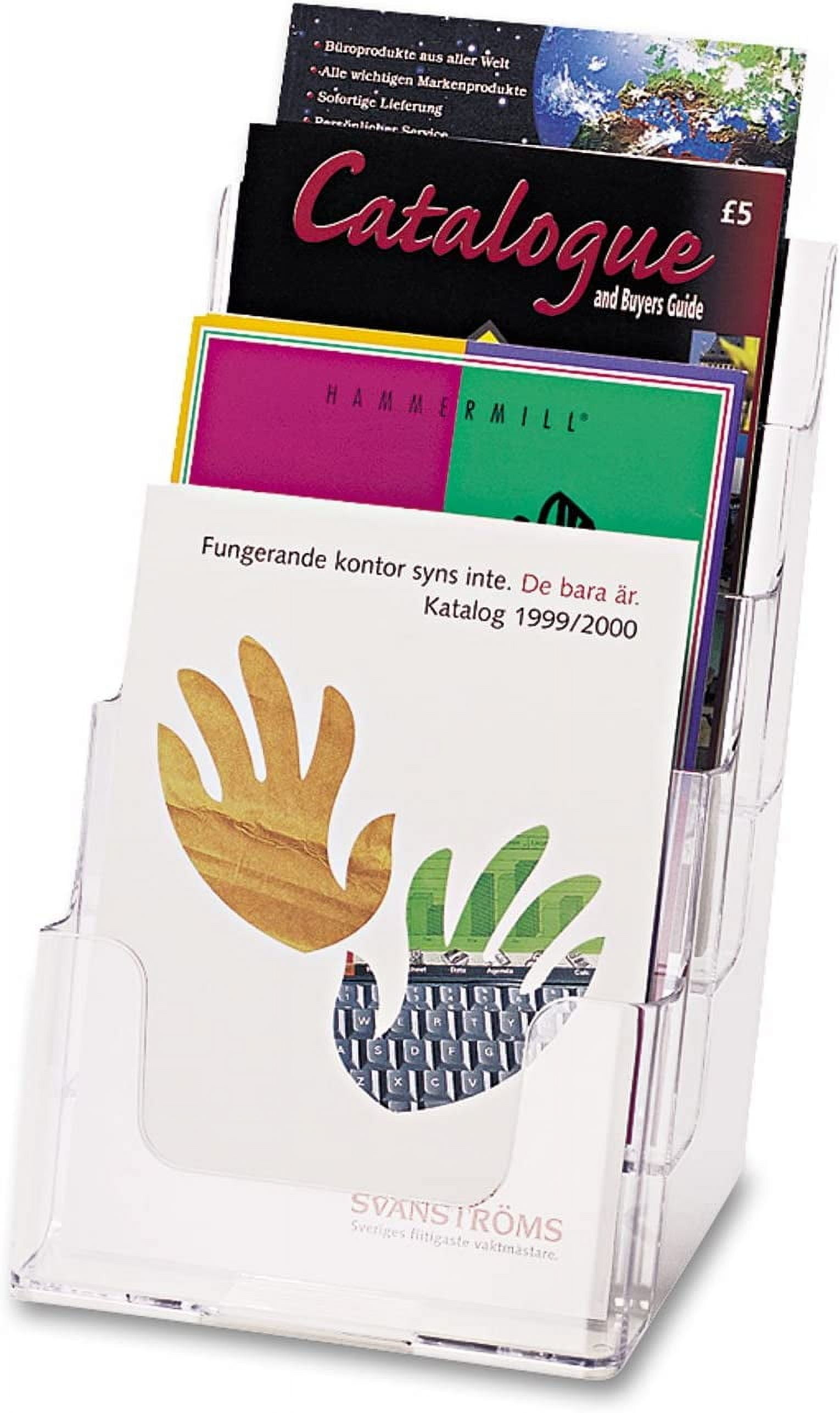 77901 Compartment DocuHolder, Four Compartments, 6 7/8w x 6 1/4d x 10h, Clear - Walmart.com