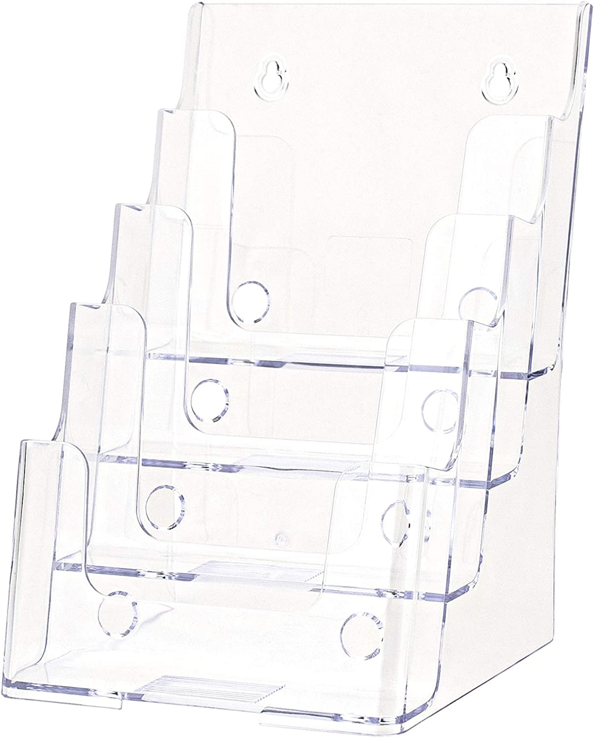 77901 Four-tier multi-compartment medium size docuholder, 6-1/2wx6-1/4dx10h, clear (Clear, 4 ...