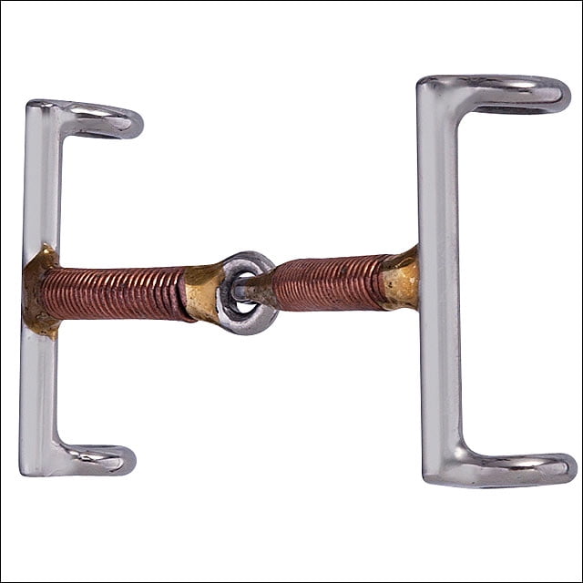77AH Hilason Stainless Steel Draw Gag Horse Bit Copper Wire Wrap Mouth ...