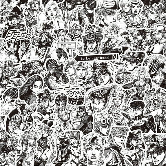 77PCS Kujo Jotaro Anime Stickers JoJo Bizarre Adventure Sticker ...