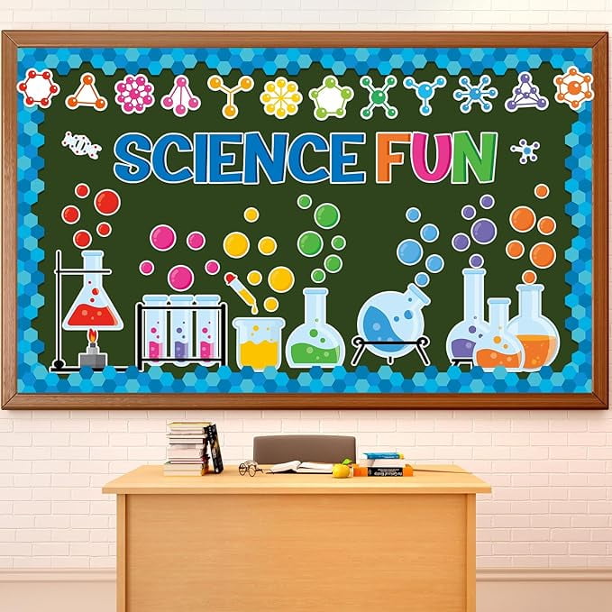 77PCS Science Bulletin Board Decoration Science Fun Cutouts Chemistry ...