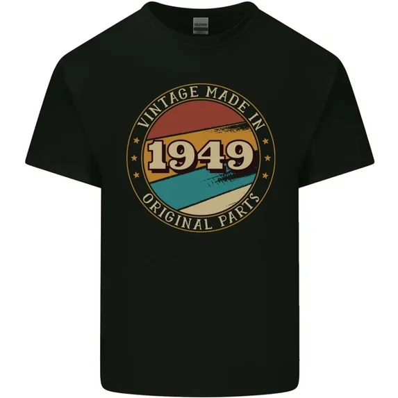 77th Birthday Vintage Made In 1949 Mens Light Cotton T-Shirt - Walmart.com