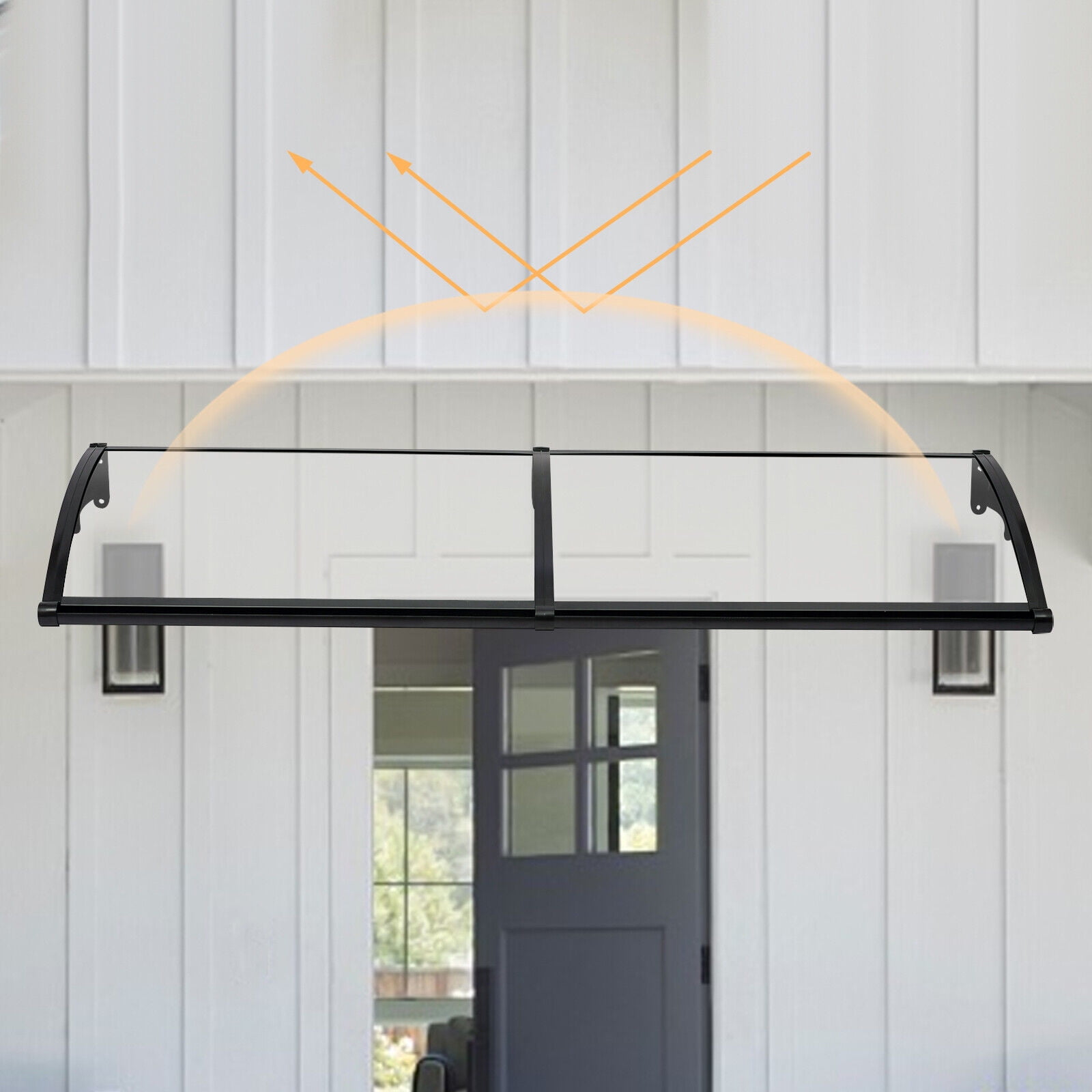 78.7*23.6in Front Door Arch Rainshed Canopy Outdoor Sun Protection Arch ...