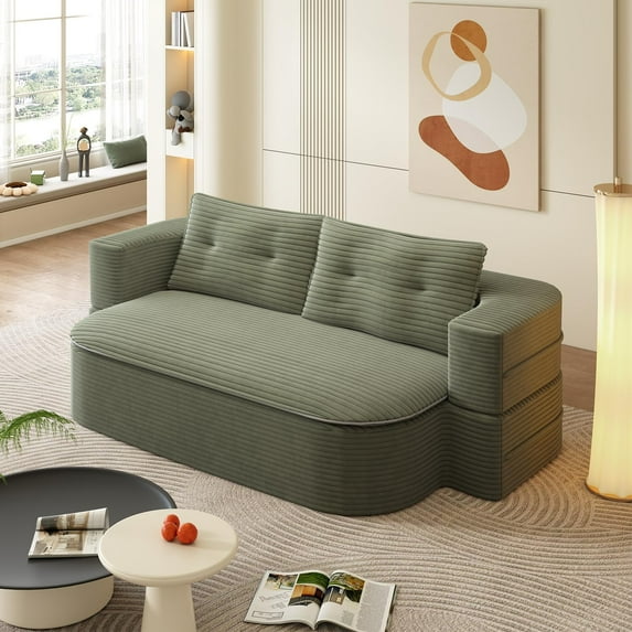 78.7" Convertible Folding Sofa Bed Queen Sleeper Sofa,Modern 2-in-1 ...