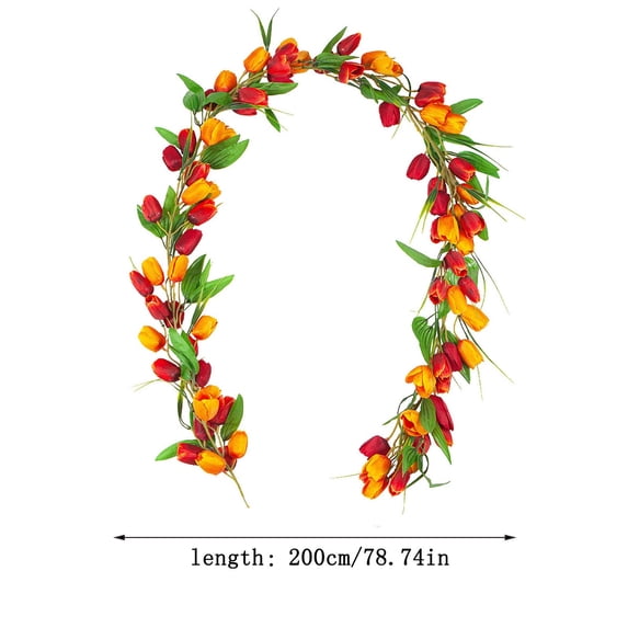 78.7 Inch Artificial Tulip Vine Garland for Wedding Outdoor Decoration ...