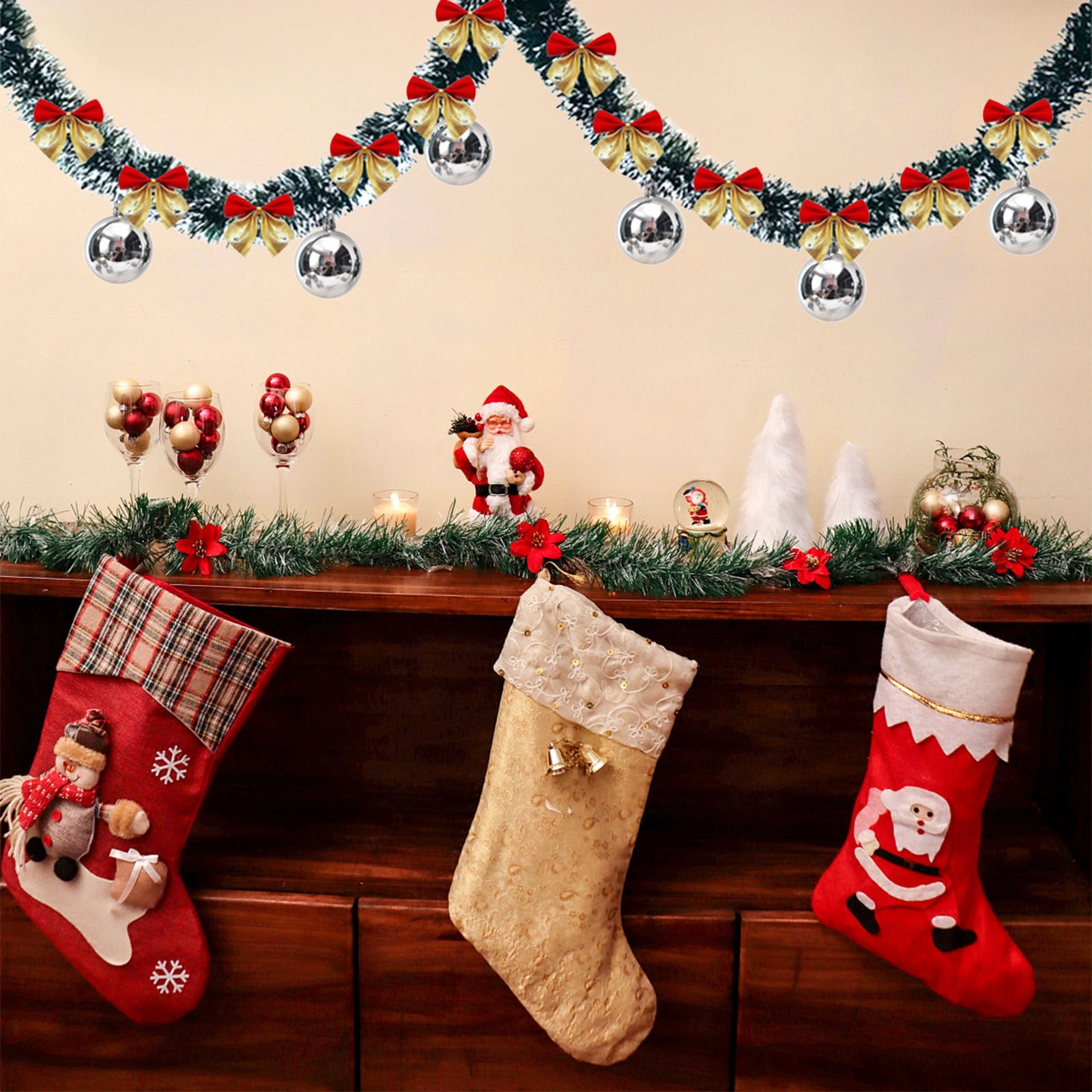 78.7 Inch Christmas Decorative Garland - Plastic Multicolor Garland ...