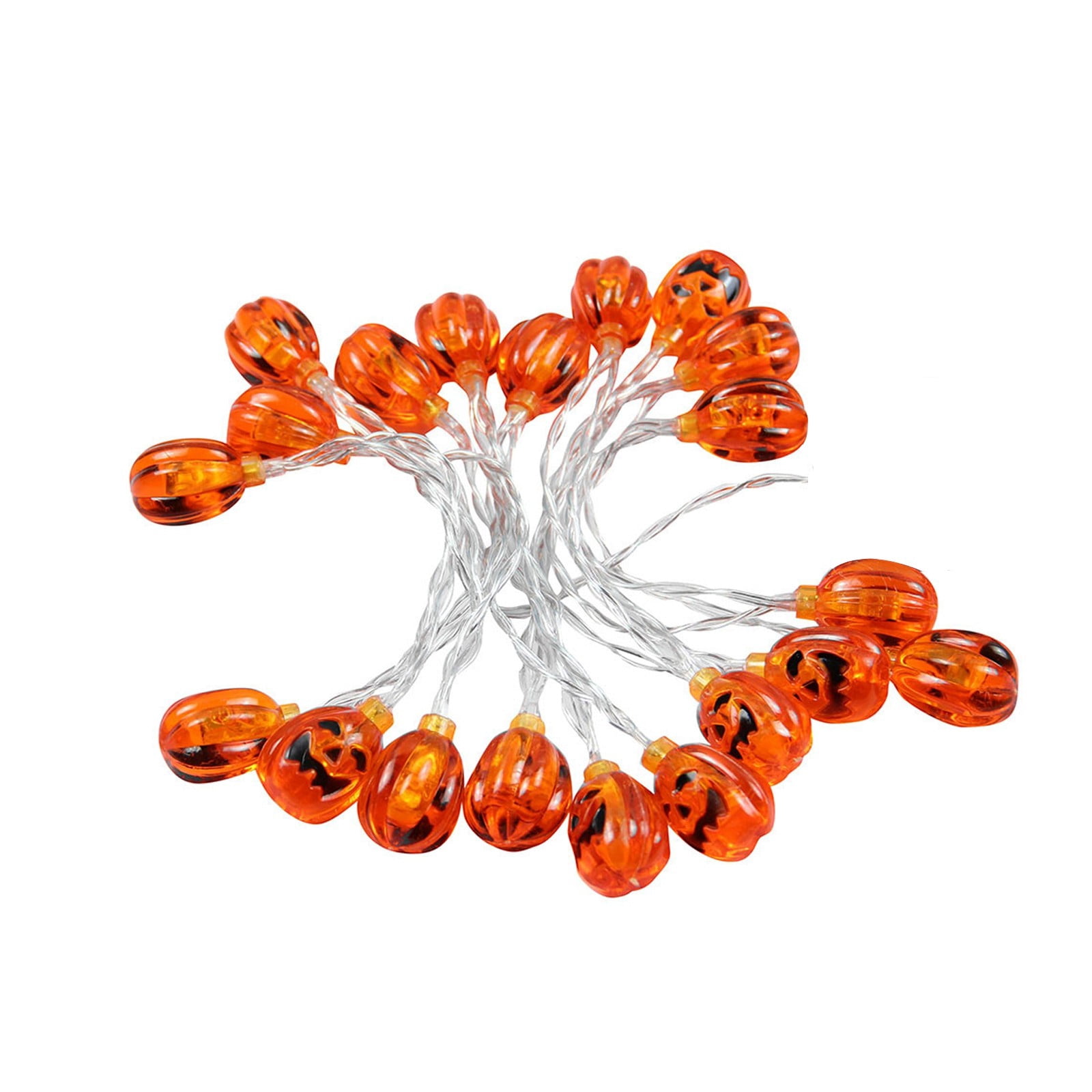 78.7 in. Halloween Scary Pumpkin Lights — Orange Glow with Eerie Vibes ...