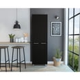 78.70 - inch Tall Black Particle - Board Cabinet for Bedroom with Five ...