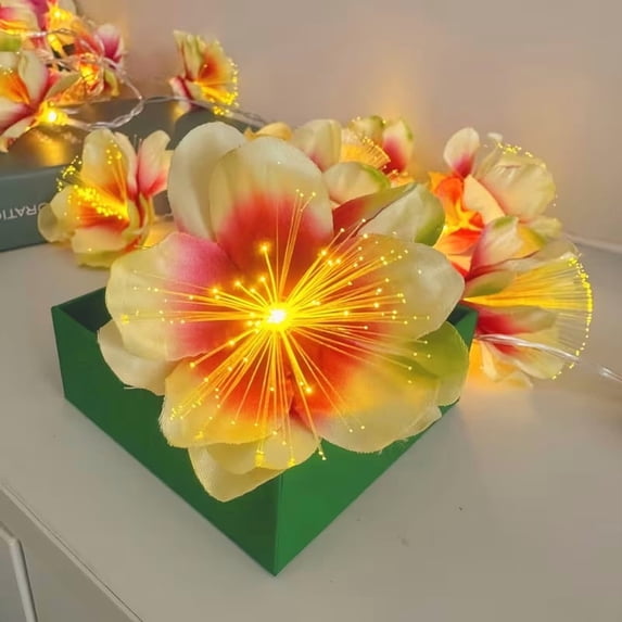 78.74 Inch LED Camellia String Lights - 10 Bright LED Flower ...