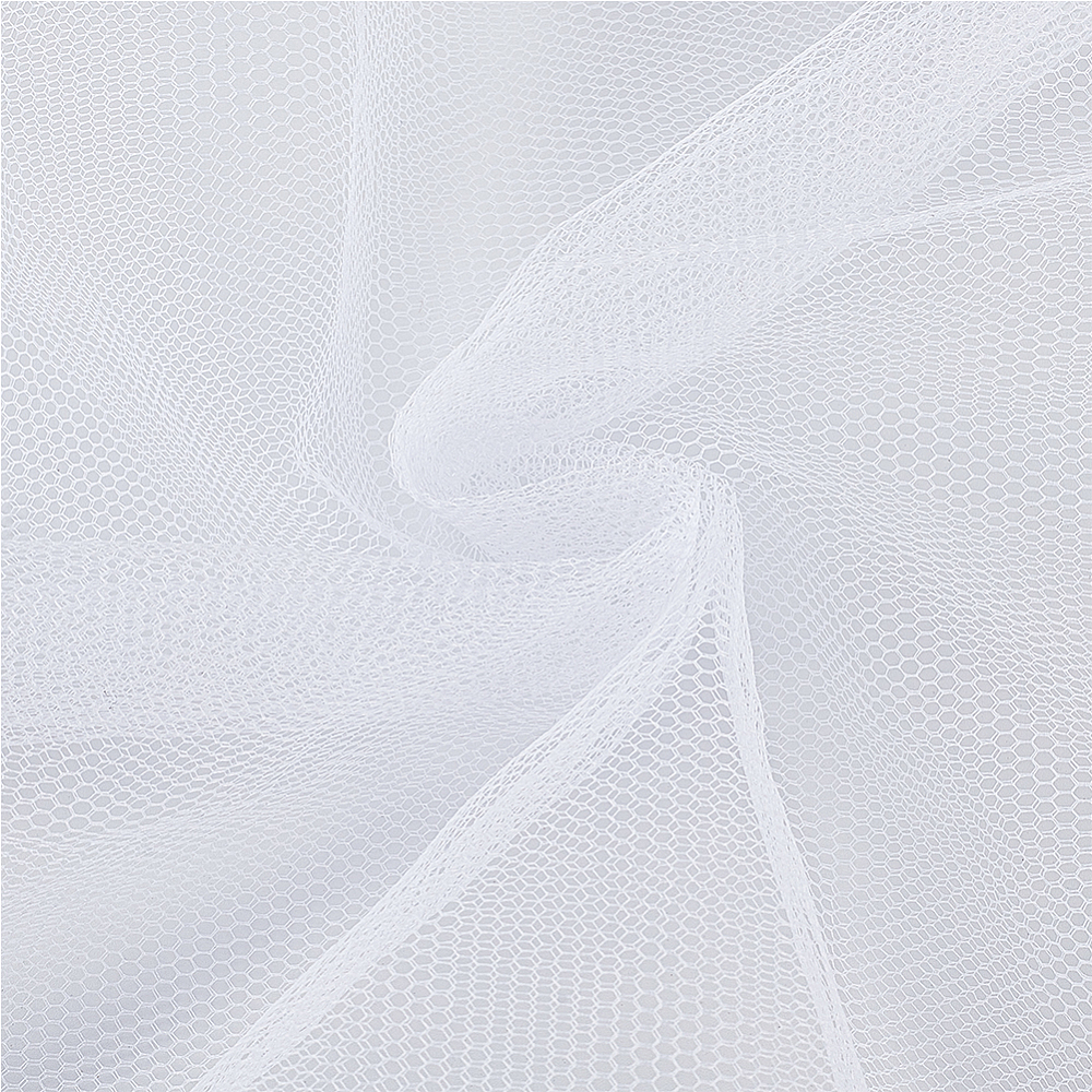 78.74 Inch White Mesh Fabric 70.87 Inch Stiff Mesh Cloth Rectangle ...