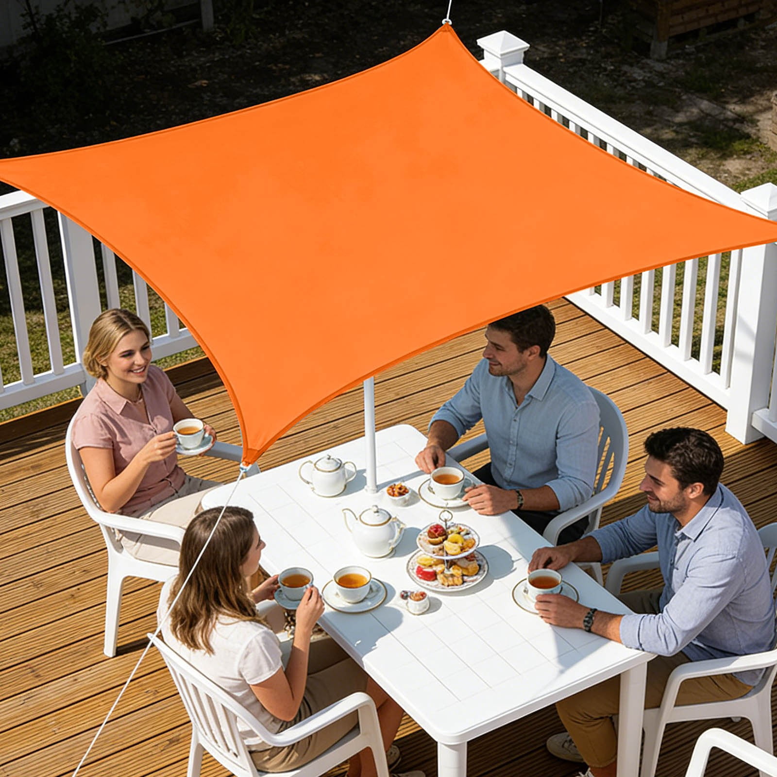 78.7X157.5Inches Polyester Sun Shade Cloth With 4Pc Pull Cord Sun Shade ...
