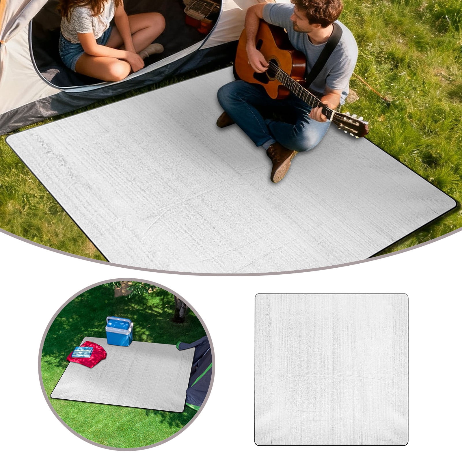78.7x72.8in Waterproof Aluminum Foil Camping Mat Outdoor Ground Pad for ...