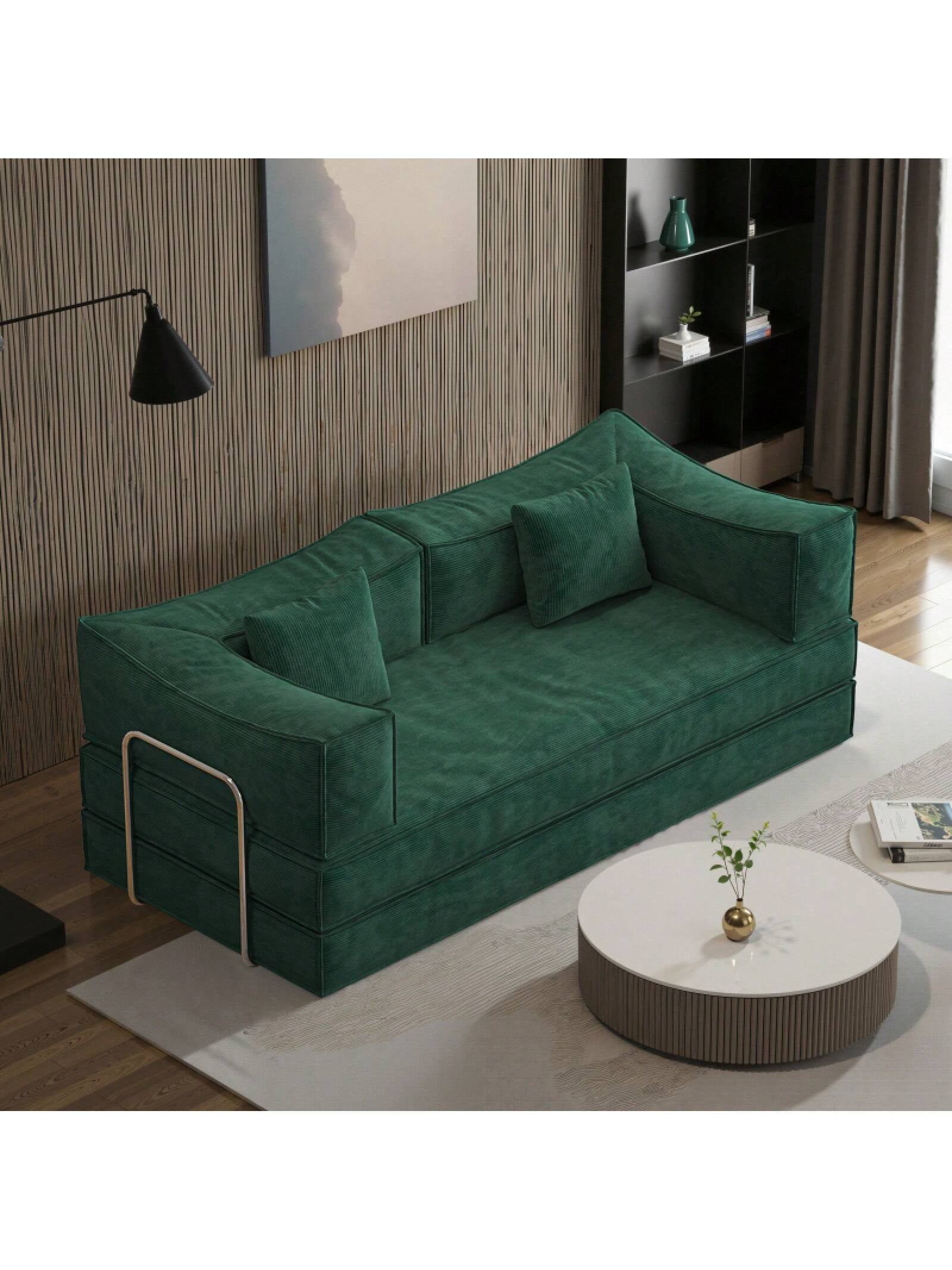 78.8 Inch Modular Sofa, Convertible Pudding Block Sofa, Floor-Standing ...