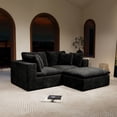 78.8" Modular Sectional Sofa, L Couches for Living Room, Plush Corduroy ...
