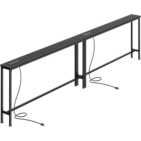 78.8 inch Narrow Console Table with Outlet, Sofa Tables, Behind Couch ...