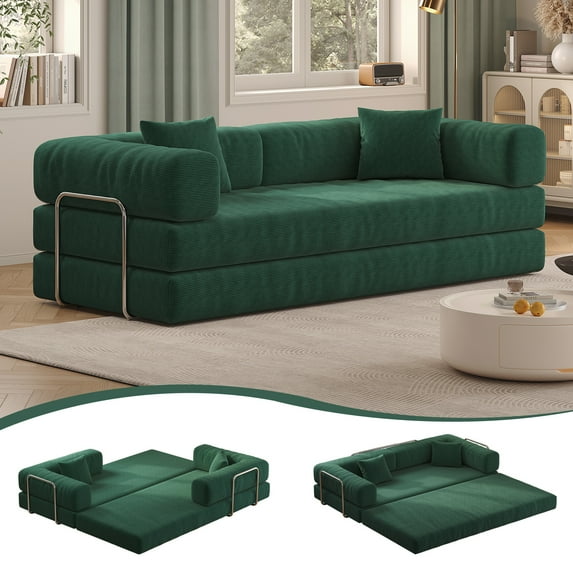 78.8inch Modular Sectional Sofa, Convertible Pudding Block Sofa, Floor ...