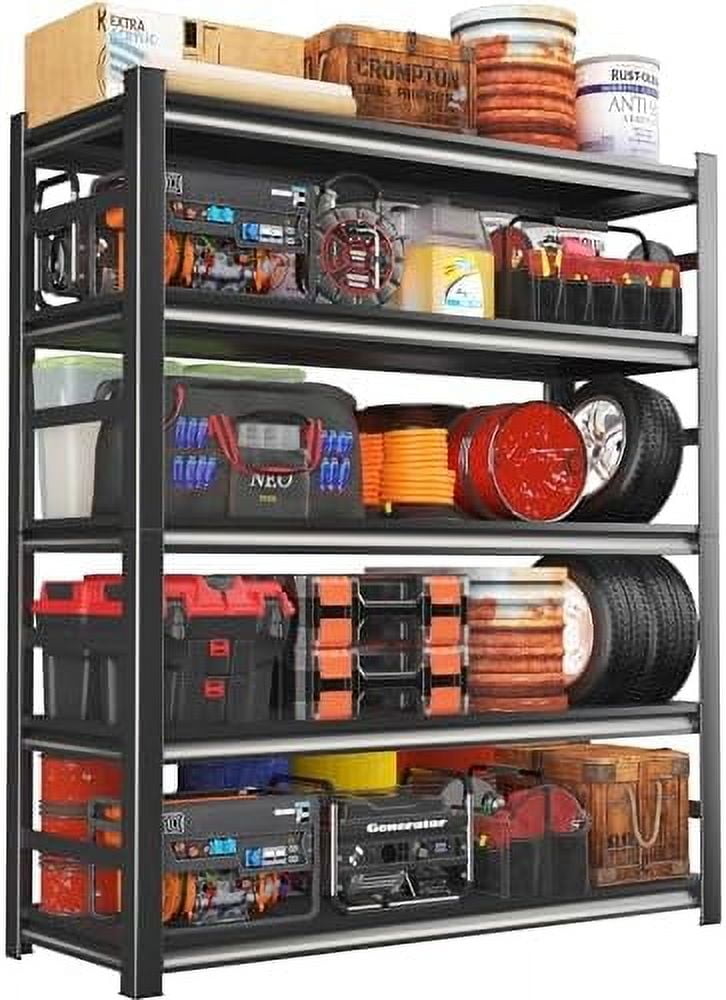 78" H|48" W All-Metal Garage Shelving Unit and Storage-Easy Assembly ...