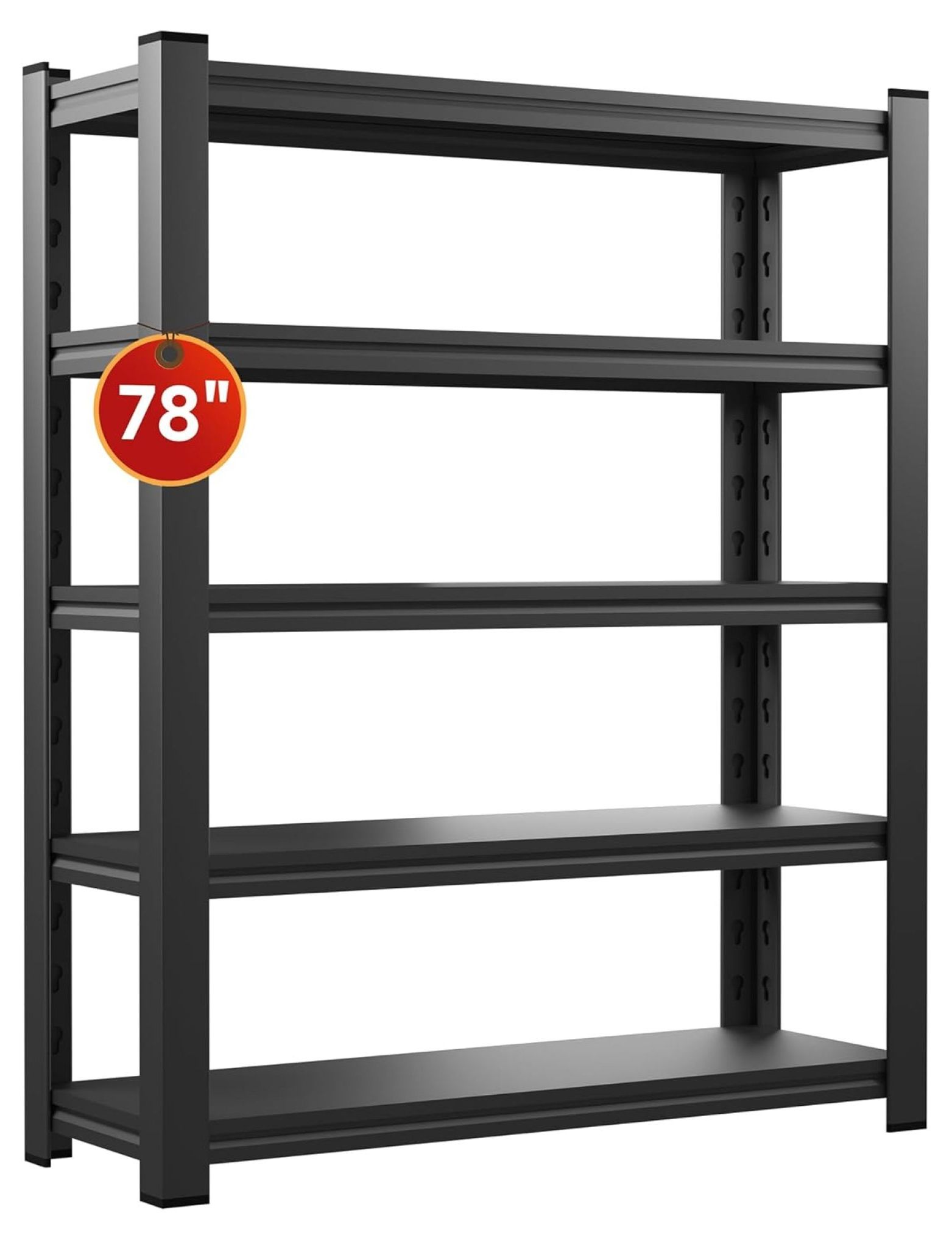 78" H Heavy Duty Garage Shelving, 2000 lbs Capacity Storage Shelf ...