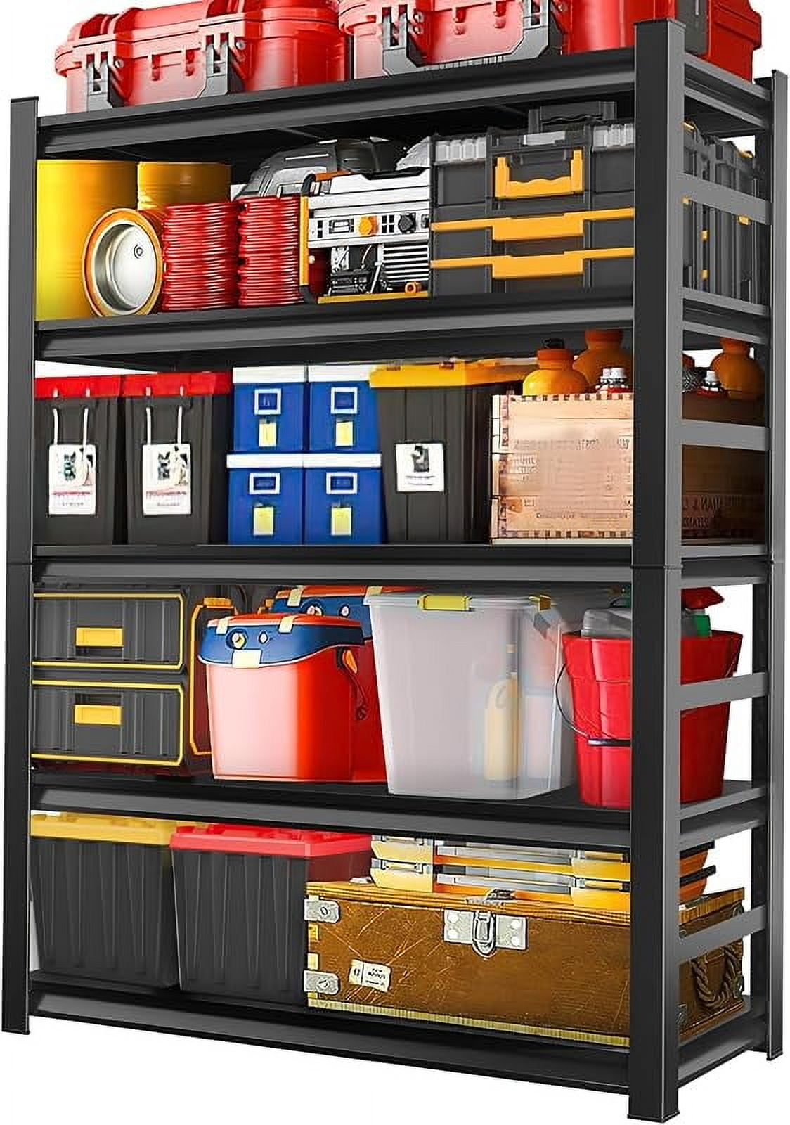 78" H-Metal Shelving Garage Shelves Series Heavy Duty Storage Shelf Large Industrial Steel Racks ...