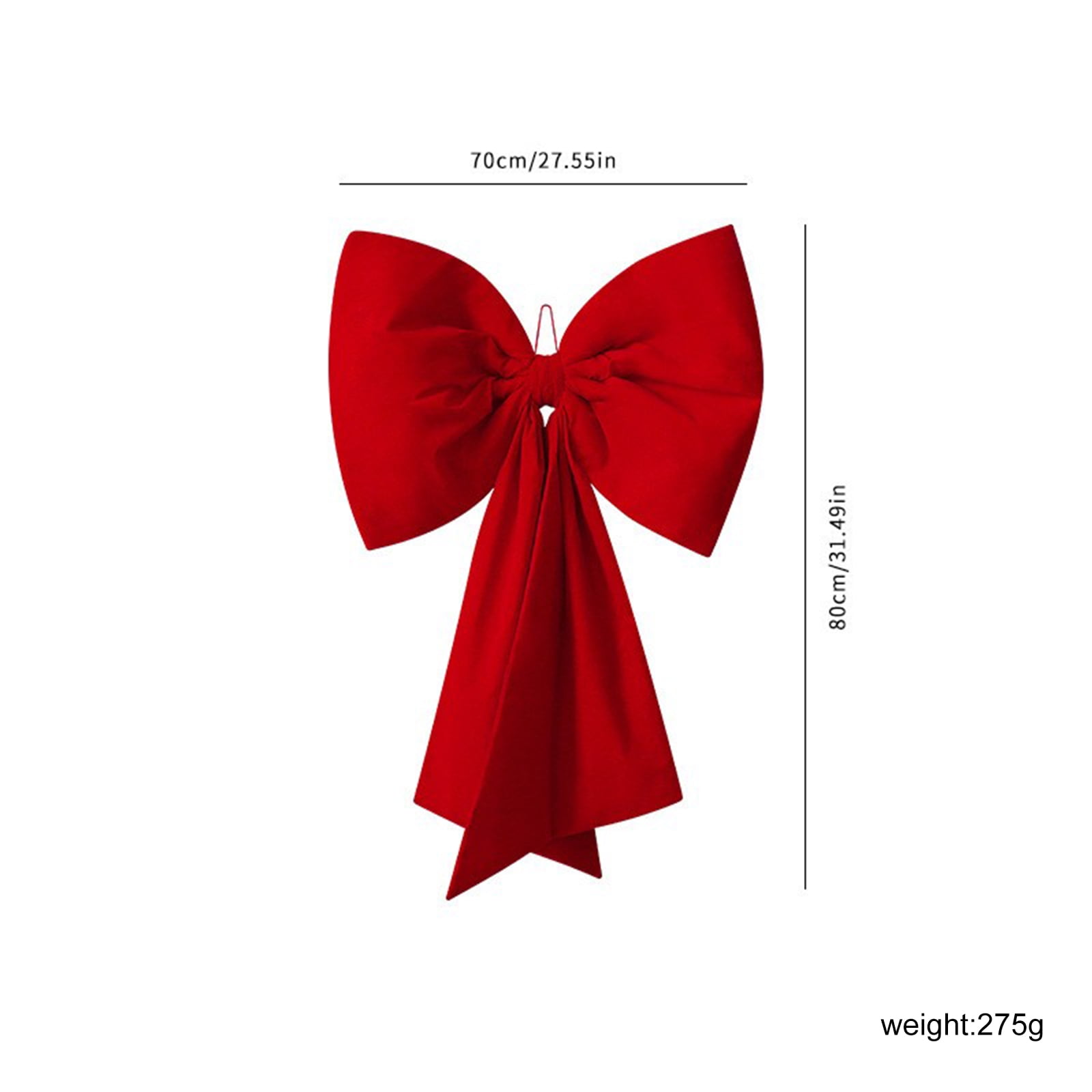 78 INCH Red Bow Large Christmas Tree Topper Bow 78 inch Elegant Red ...