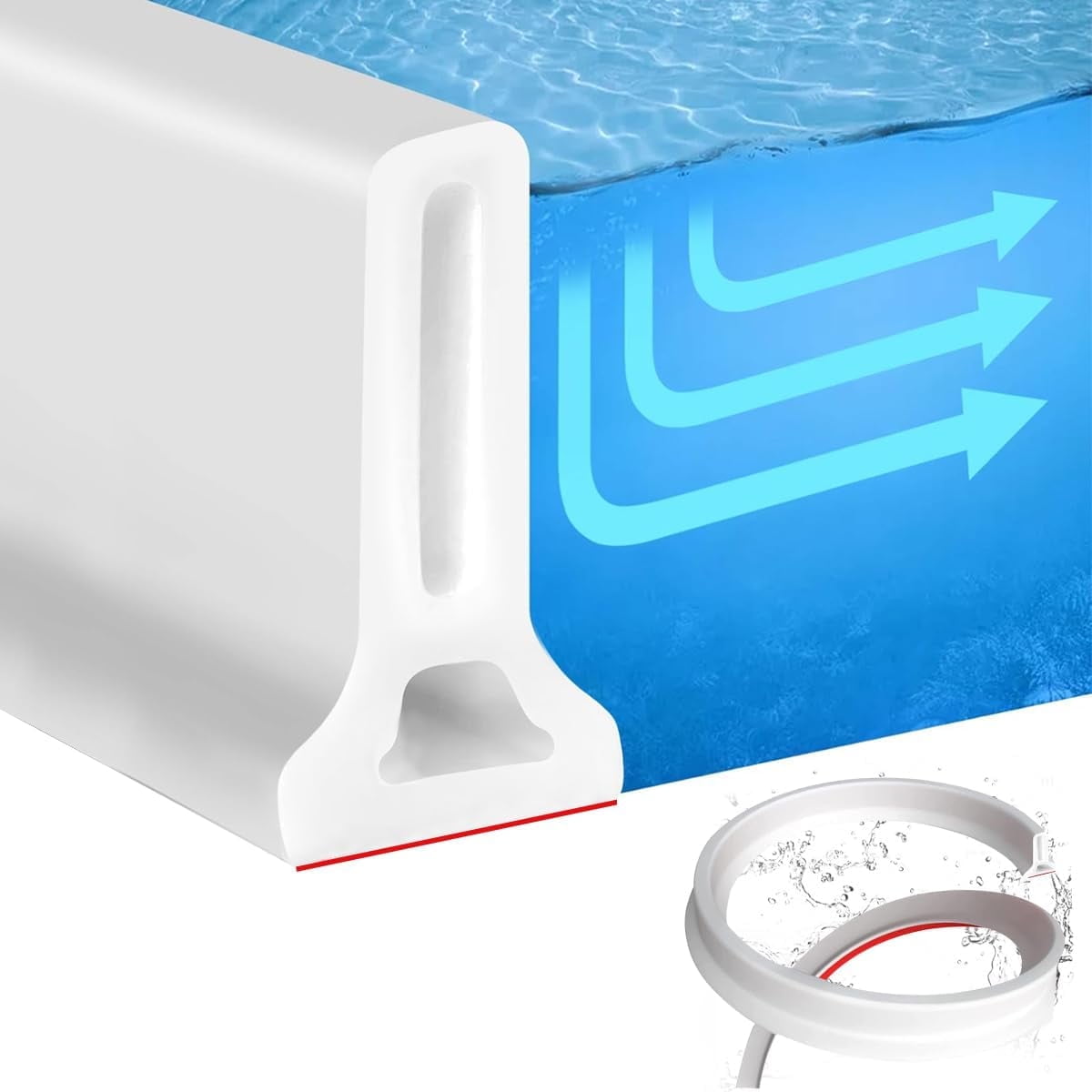 START MAKERS 78-Inch Collapsible Shower Dam, Flexible Silicone Water ...