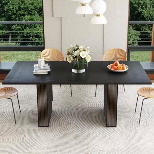 78 Inch Dining Table for 6 8 10, Modern Farmhouse Rectangular Kitchen ...