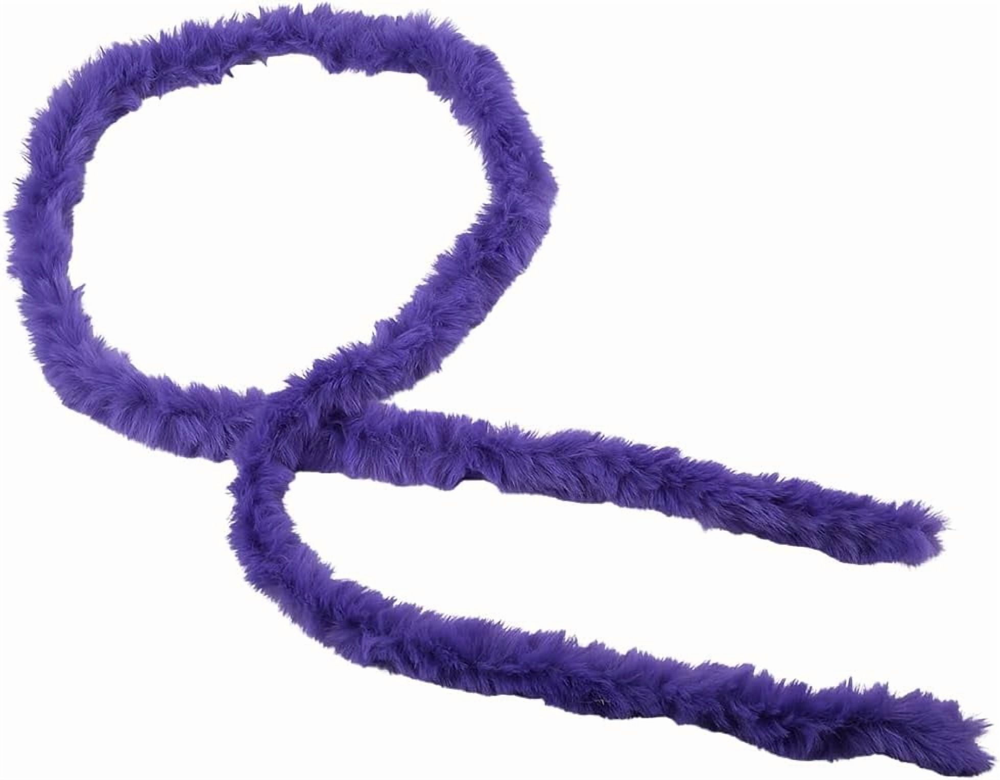 78 Inch Purple Christmas Fur Ribbon Trim Shaggy Fuzzy Fabric Roll Soft ...
