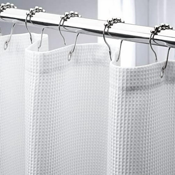 78 Inch Shower Curtain Fabric, Waffle Shower Curtain 72x78 Inches, Long ...