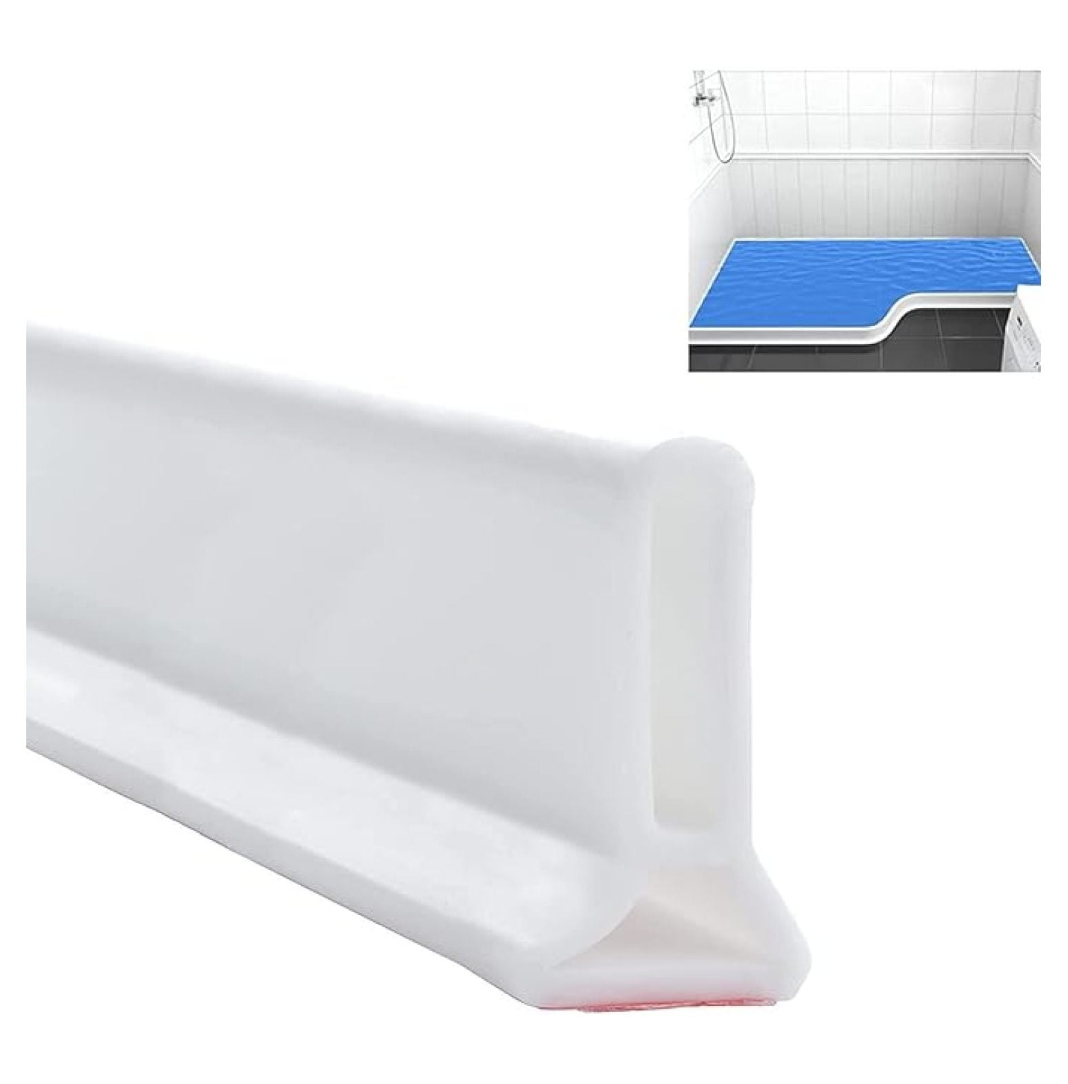 78 Inch Shower Threshold Water Dam, Collapsible Silicone Shower Guard ...