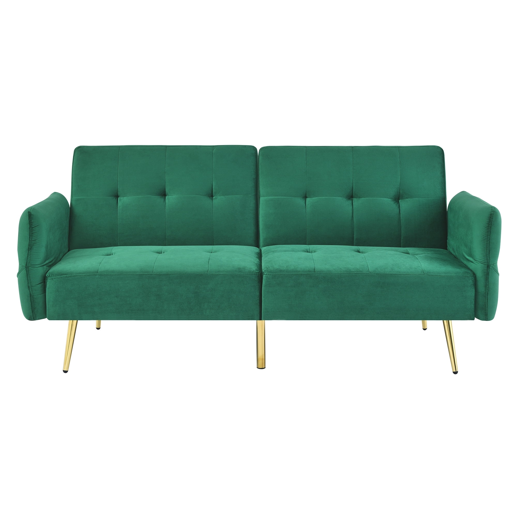 78" Italian Velvet Futon Sofa Bed, Convertible Sleeper Loveseat Couch ...
