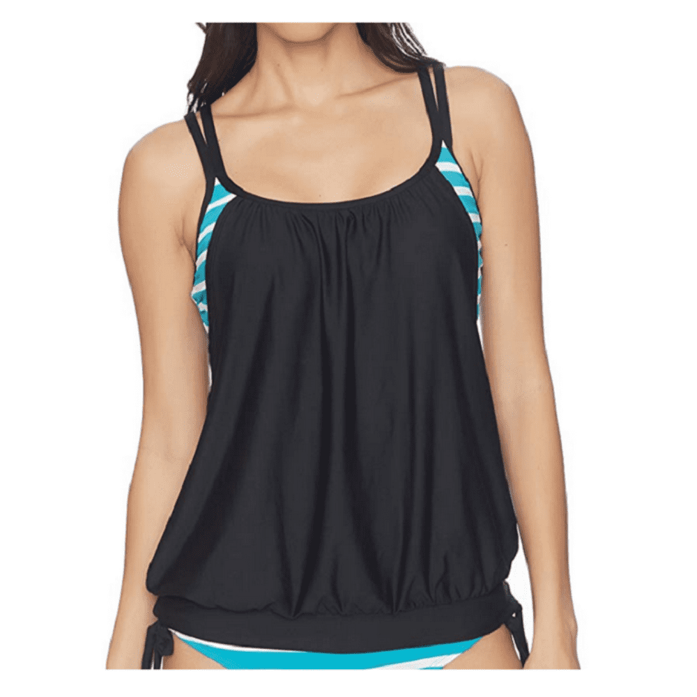 $78 Next Women's Synchrony Double Up Soft Cup Tankini Top Teal Size 38 ...