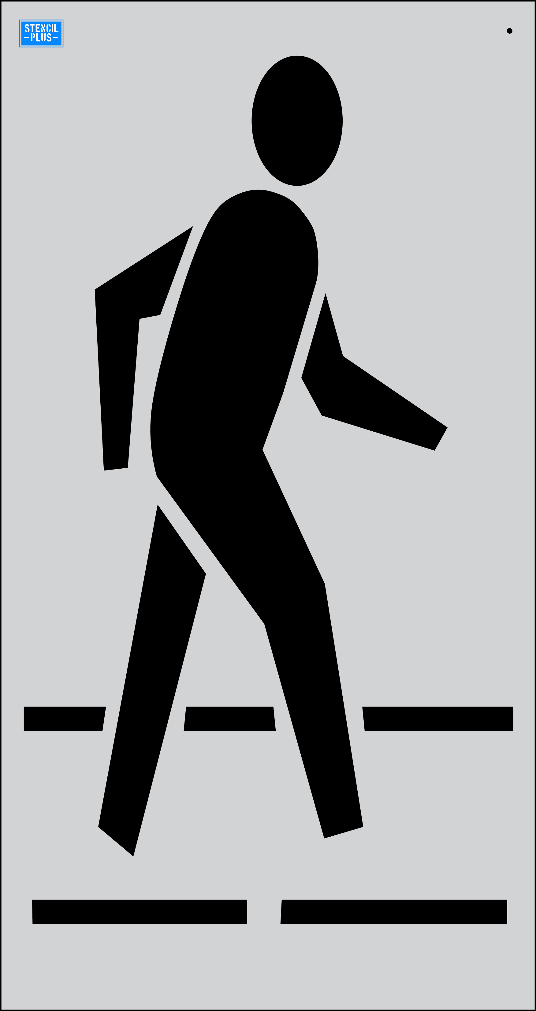 78" Pedestrian Crossing Symbol Parking Lot Pavement Marking Stencil ...