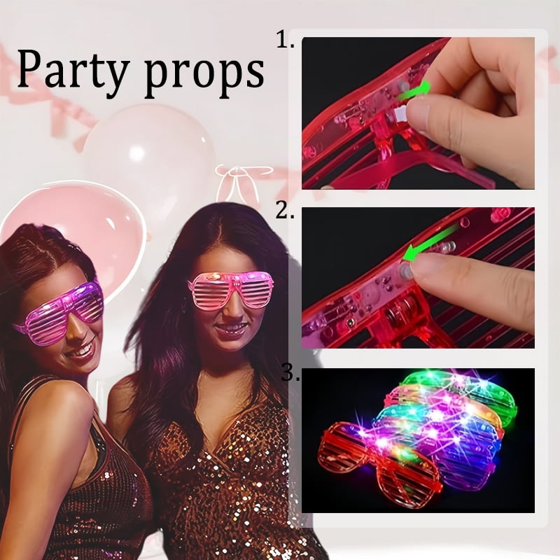 78-Piece Glow-in-the-Dark Party Supplies Bulk: LED Neon Light-Up Favors ...