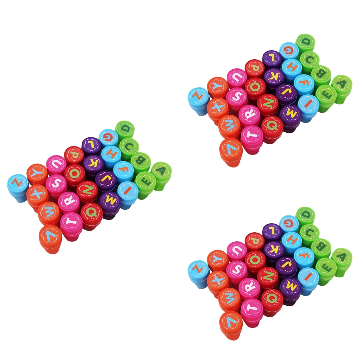 78 pcs 26 Alphabet Stamps Set Multicolor Plastic Letter Stamp Toy for ...