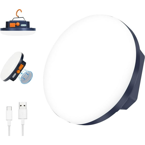 7800mAh 3000LM Flashlight Portable Camping Lantern Light 30W with ...