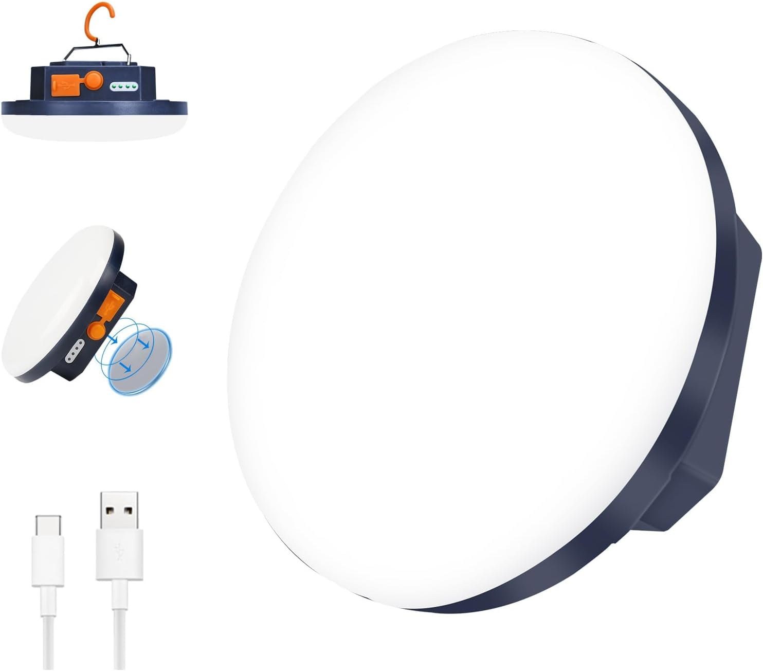 7800mAh 3000LM Flashlight Portable LED Camping Lantern Rechargeable ...