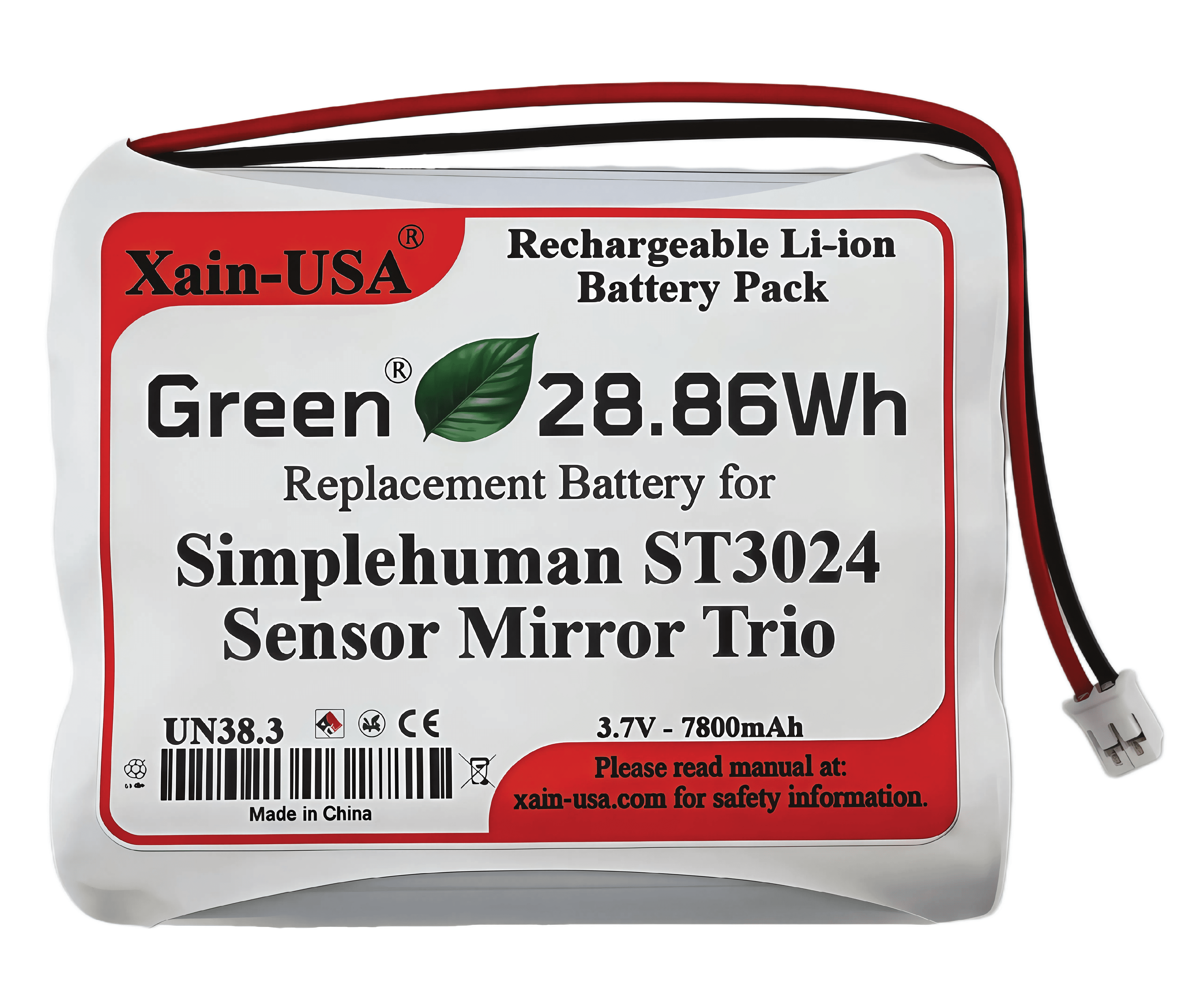 7800mAh ULTRA-CAPACITY Replacement Battery for Simplehuman ST3024 ...