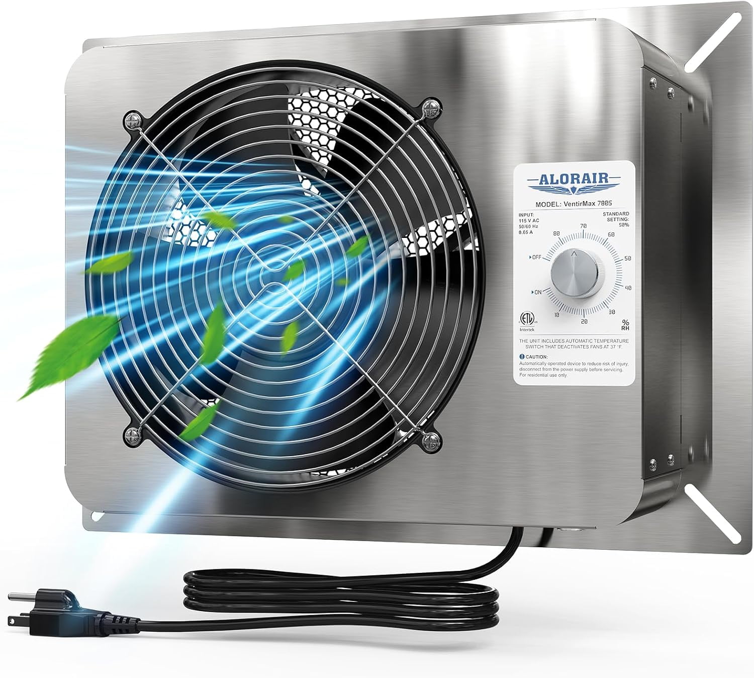 780CFM Crawlspace Ventilation Fan with Humidistat, IP55 Rated Basement ...